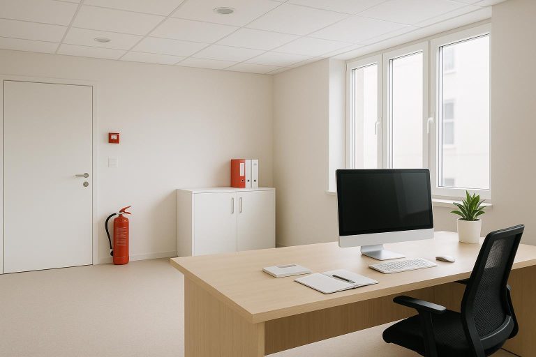 How should fire safety be addressed in office buildings and workplaces ...
