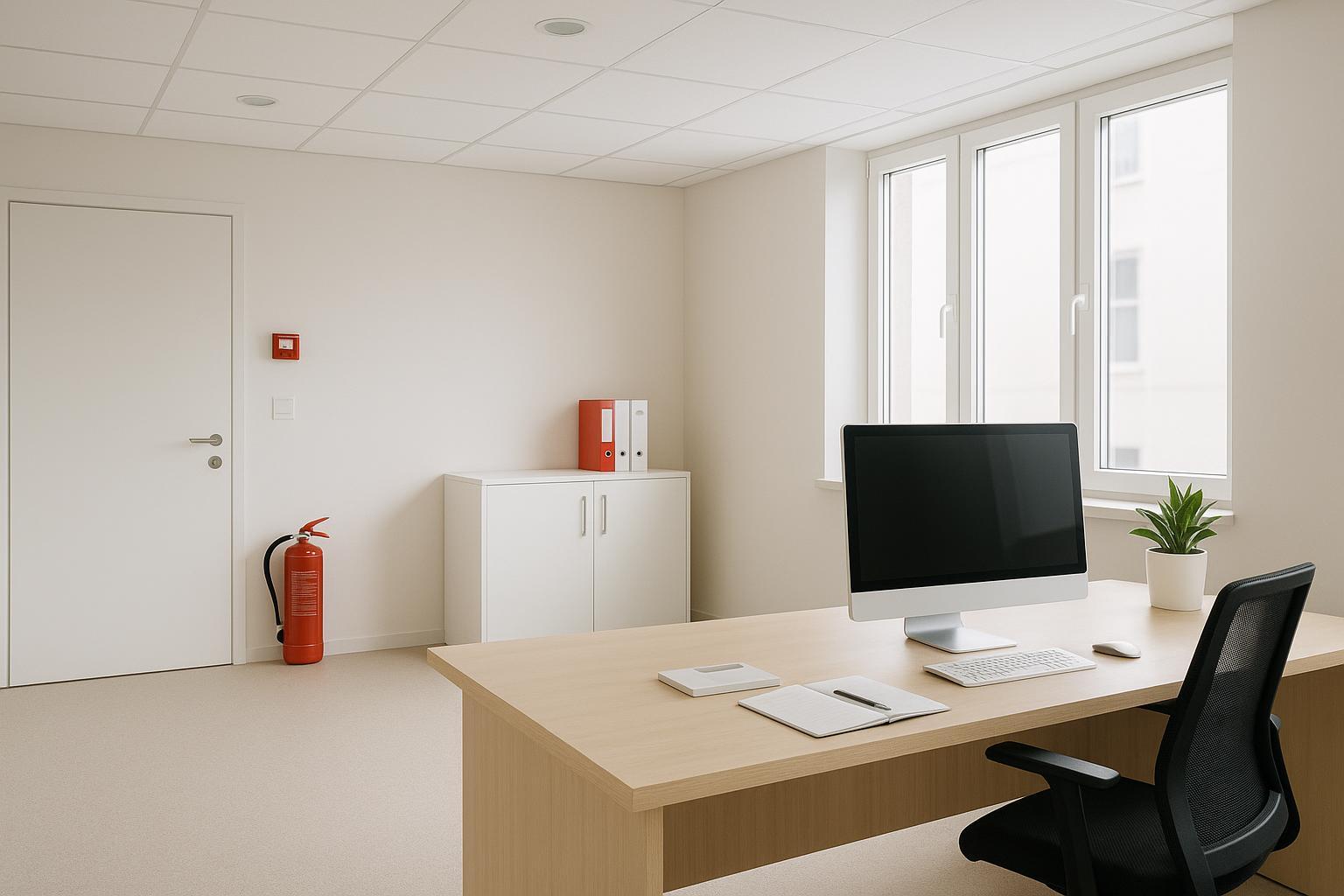 How should fire safety be addressed in office buildings and workplaces ...